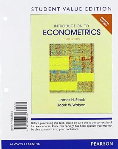 INTRODUCTION TO ECONOMETRICS, Update, Student Value Edition ( - VERY ...