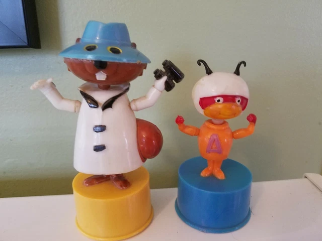 VINTAGE KOHNER BROS Hanna Barbera Adam Ant Secret Squirrel Cartoon Push ...