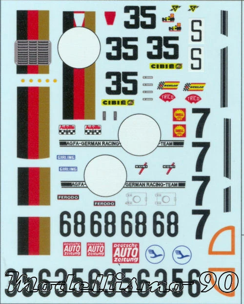 DECAL 1/43 FORD GT40 Deutsche Auto Zeitung Le Mans & all races 1969 ...