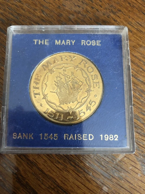 THE MARY ROSE Sank 1545 Raised 1982 Medallion Coin Cased £26.67 ...
