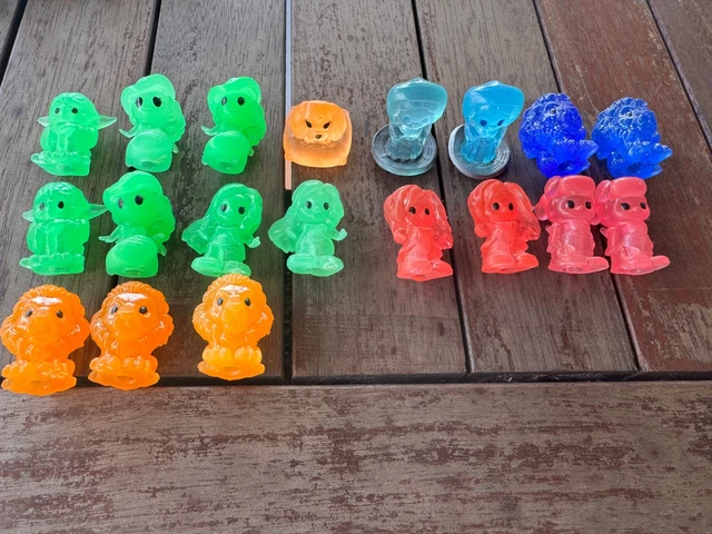 WOOLWORTHS OOSHIES FLUORESCENT Pack, Frozen, Star Wars, Yoda, Lion King ...