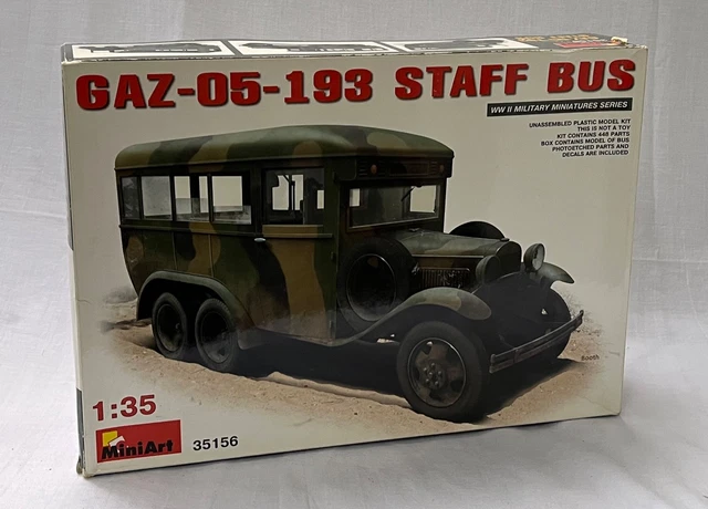 1:35 RUSSIAN GAZ-5-193 Staff Bus LKW Truck Miniart Model Kit OVP ...