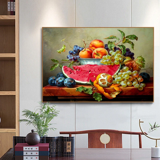 FR DIY 5D Mosaic Fruits Drawing Full Drill Round Diamond Painting Kit ...