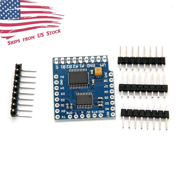 MOTOR SHIELD FOR WeMos D1 mini I2C Dual Motor Driver TB6612FNG (1A) V1 ...