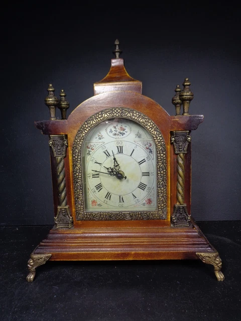 TIANGUAN ? QUARTZ Vintage Wood effect Mantle Shelf Clock £19.99 ...