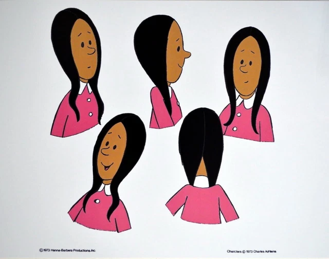 THE ADDAMS FAMILY - WEDNESDAY HEADS Model Sheet PRINT Hanna Barbera £12 ...