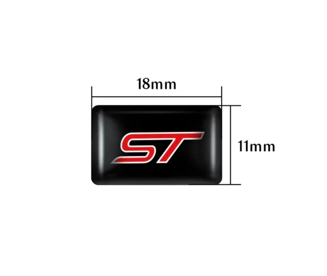 NEW FORD *3 ST Badge Emblem wipers mirror sticker Fiesta Focus Kuga ...