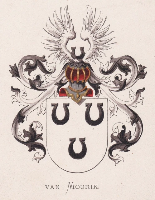 VAN MOURIK WAPEN Armoiries Coat De Arms Blason Nederland Heraldry ...
