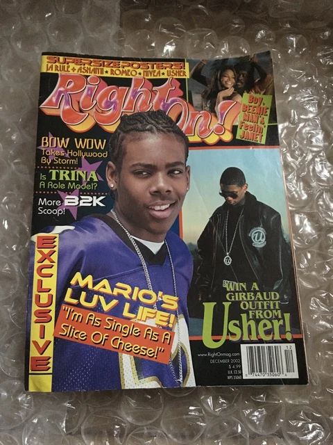 RIGHT ON! MAGAZINE December 2002 Mario Usher B2K Bow Wow £256.90 ...