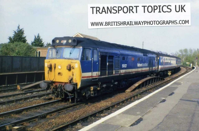 DIESEL RAILWAY PHOTO Class 50 Hoover 50027 At Salisbury £0.99 - PicClick UK