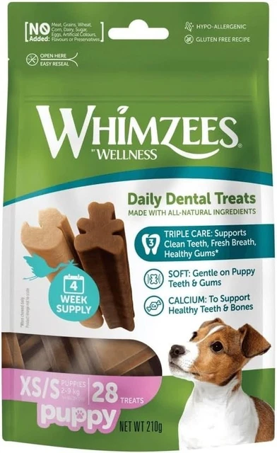 SOFT VETERINARY RECOMMENDED Dental Chews for Puppies - Reduces Plaque ...