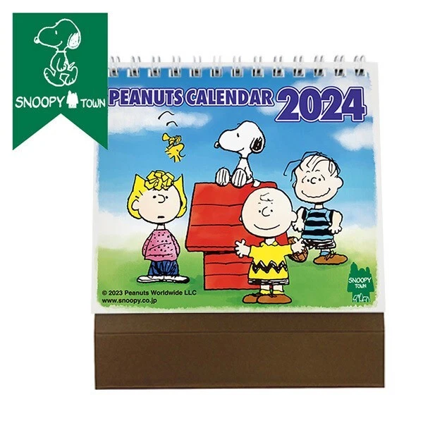 PEANUTS SNOOPY 2024 Desktop Calendar W13×H12.5×D5cm Snoopy Town Official Japan £21.64 - PicClick UK