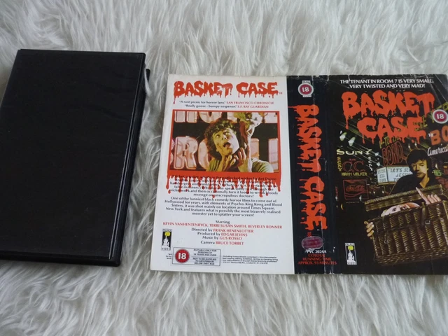 REPLACEMENT VHS VIDEO Sleeve Cover & Case BIG box BASKET CASE PALACE ...