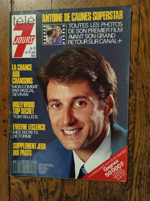 MAGAZINE TÉLÉ 7 jours de 1989 - Antoine De Caunes EUR 5,00 - PicClick FR