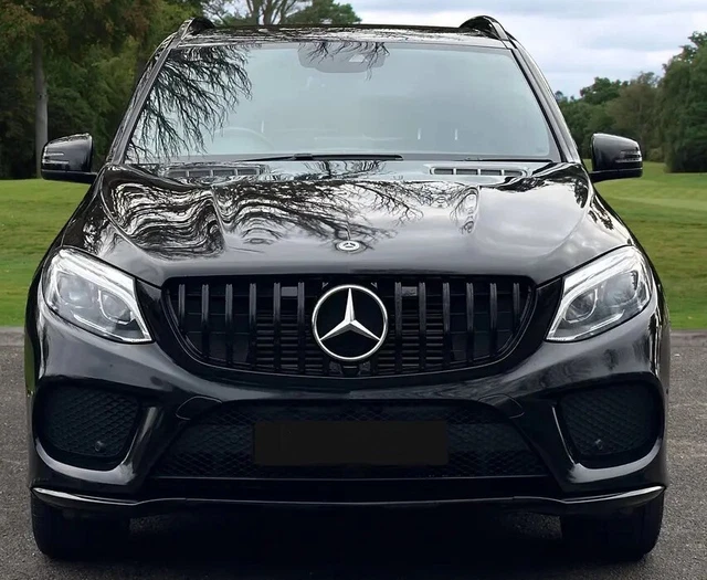 MERCEDES BENZ GLE W166 2015-18 Gloss Black Panamericana Gt Front Grill ...