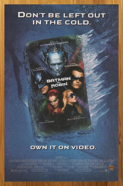 1997 BATMAN & Robin VHS Vintage Print Ad/Poster George Clooney Movie ...