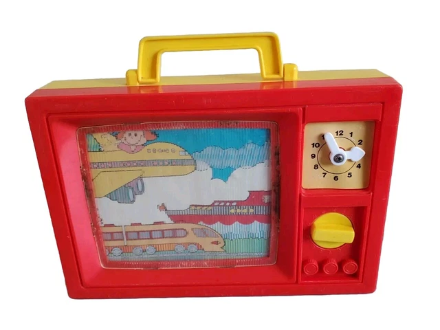 BLUE-BOX JOUET BOITE à musique Horloge écran télévision animée Vintage ...