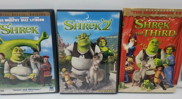 SHREK 1, 2, 3 DVDS Childrens Movie Lot Of 3 £10.27 - PicClick UK
