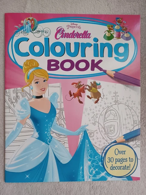 DISNEY PRINCESS COLOURING Book Cinderella Colouring Book Brand New RRP ...