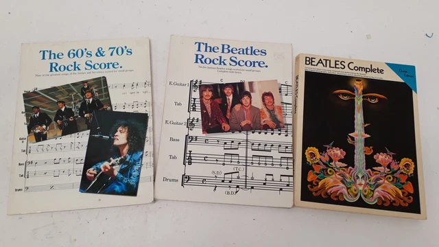 VINTAGE BEATLES & Rock Score Sheet Music Collection - Guitar Edition £6 ...