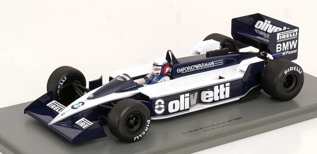 SPARK BRABHAM F1 BT55 BMW Monaco Gp 1986 De Angelis Avec Showcase 1/18 Echelle EUR 281,17 ...