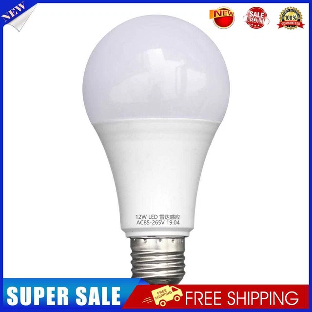 E27 LED RADAR Light Bulb SMD5730 PIR Motion Sensor Bulb White Light ...