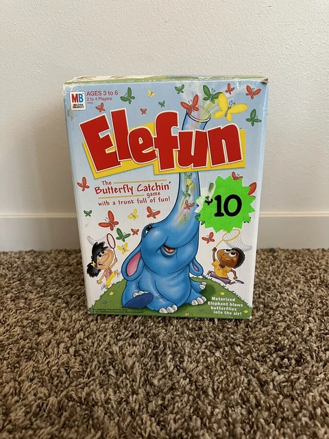 ELEFUN BUTTERFLY CATCHING Motorized Game, 2002 Milton Bradley *Read* £ ...