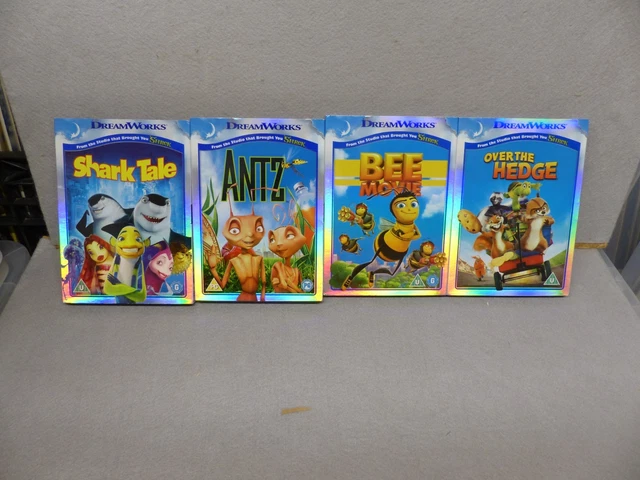 LOT BUNDLE OF 4 x Dreamworks DVDs : - Antz / Bee movie /shark tale ...