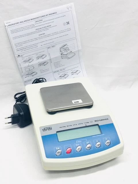RADWAG BALANZA DE Precisión Wlc 0,6/ A1/ C/2 Báscula Laboratorio Oro ...