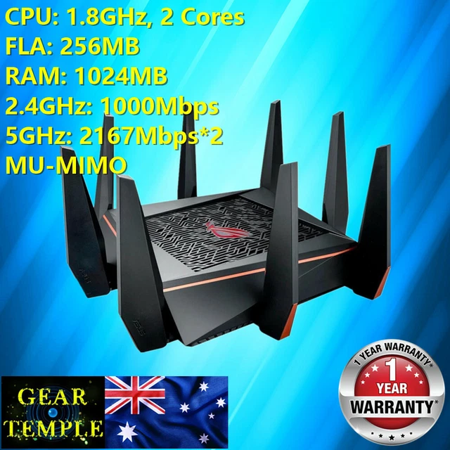 ASUS GT-AC5300 TRI-BAND Wireless Gigabit Gaming Router AIMESH Quad Core ...
