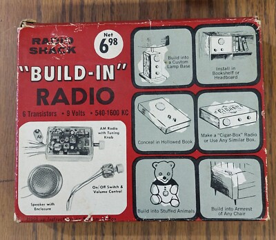 RARE NOS VINTAGE RADIO SHACK "Build-In" Transistor Radio Kit ...