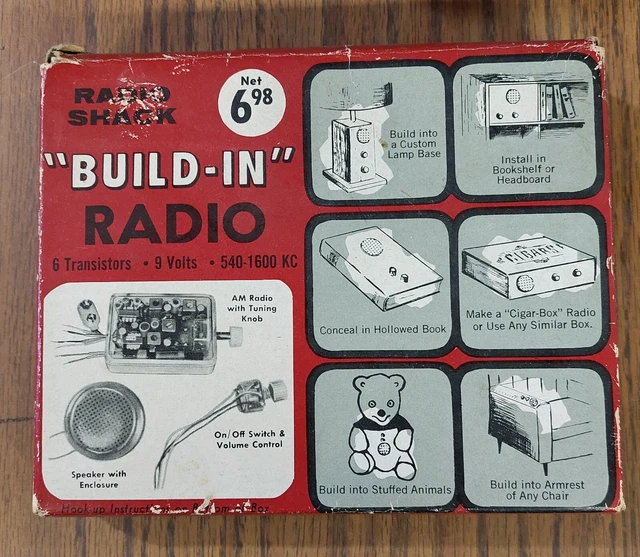 RARE NOS VINTAGE RADIO SHACK "Build-In" Transistor Radio Kit ...
