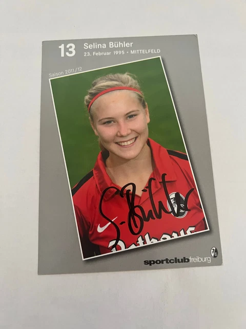 SELINA BÜHLER SC Freiburg Autogrammkarte mit Original Unterschrift EUR ...