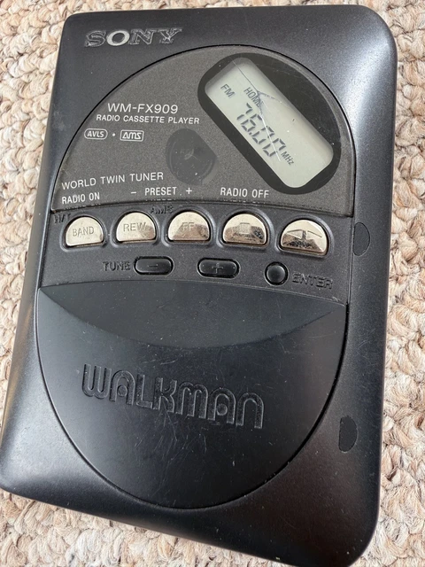 RARE SONY WALKMAN Cassette Player WM-FX909 AM/FM radio Made In Japan ...