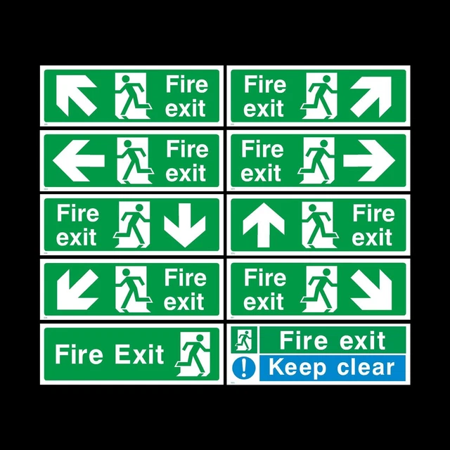 Emergency Exit Sign Png À VENDRE! - PicClick FR