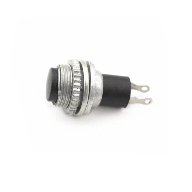 10 BLACK Momentary Push Button Switch 10mm DS-314 ON/OFF Lockless ...