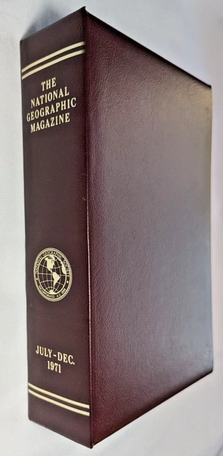 JUL-DEC 1971 NATIONAL Geographic Magazine w/ SLIPCASE No map £23.50 ...