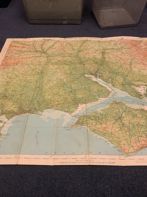 VINTAGE BARTHOLEMEW'S REVISED "half-inch" contoured maps Sheet 33 New ...