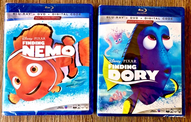FINDING NEMO AND Finding Dory Disney Pixar Blu -Ray + DVD + Digital ...