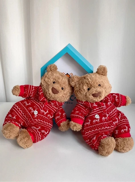 JELLYCAT BARTHOLOMEW BEAR Winter Pyjamas 22cm Birthday Gift New w/Tags ...