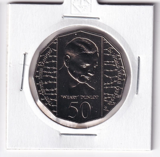 AUSTRALIAN: 1995 50 Cent Weary Dunlop Unc Coin In 2X2 Holder.,,. $8.00 ...