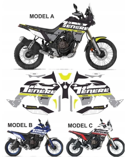 STICKERS SET AUFKLEBER set Yamaha TENERE 700 T7 world raid EUR 111,67 ...