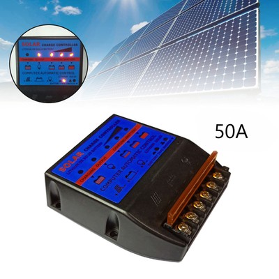 SOLAR CHARGE CONTROLLER 50A 12V Solar Panel Battery Controller MCU ...