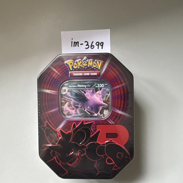 POKEMON TCG TEAM Rocket Destined Rivals Tin - Nidoking (In hand) fast ...