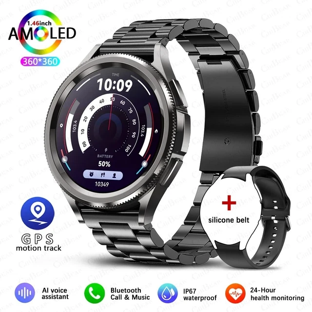 CLASSIC SMARTWATCH MEN GPS Sports Health Heart Rate Waterproof ...