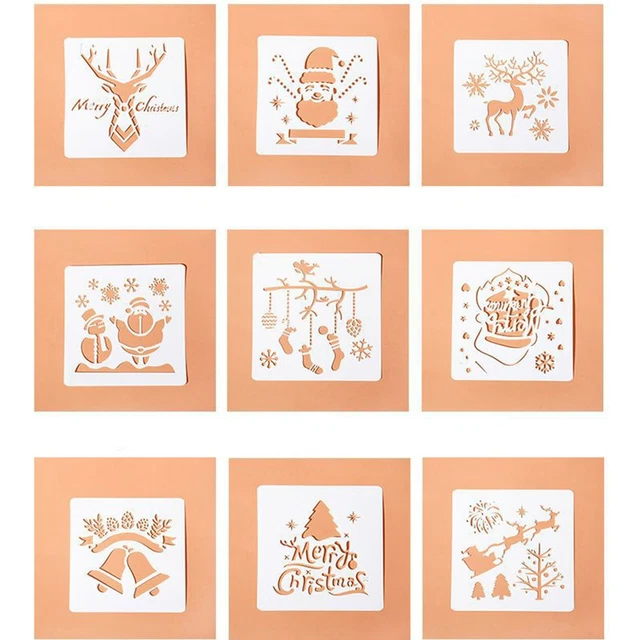 12 PCS HOLIDAY Stencils Drawing Craft Templates DIY Painting Crafts $22 ...