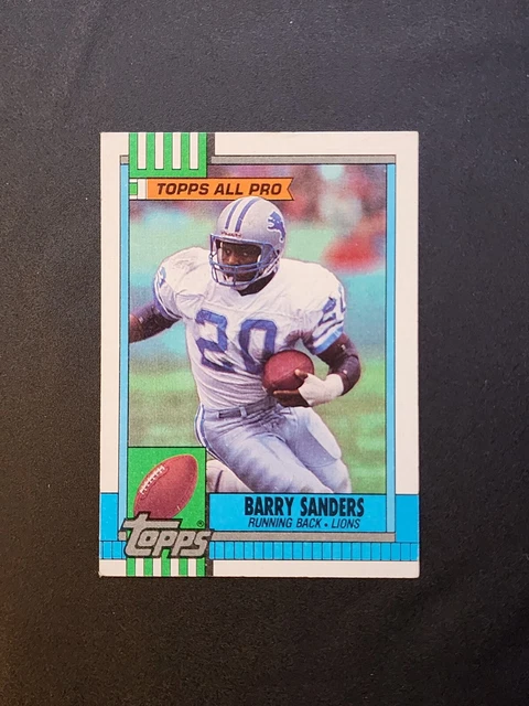 1990 TOPPS BARRY SANDERS All Pro Card #352 Detroit Lions HOF EUR 3,43 ...