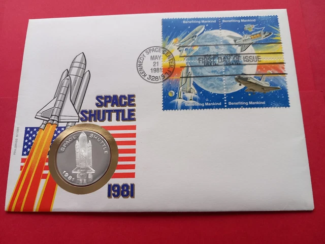 NUMISBRIEF USA 1981 " Space Shuttle COLUMBIA-Erstflug 1981 " mit ...