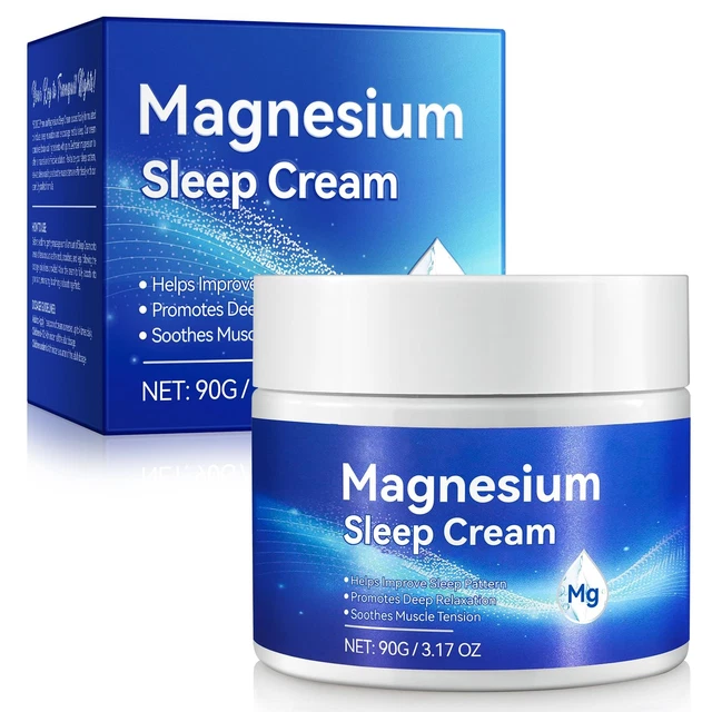 MAGNESIUM SLEEP CREAM Topical Magnesium for Nighttime Relief Restless ...