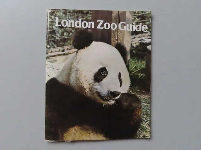 VINTAGE 1970'S LONDON Zoo Guide & Map Programme, UK Attraction Souvenir ...